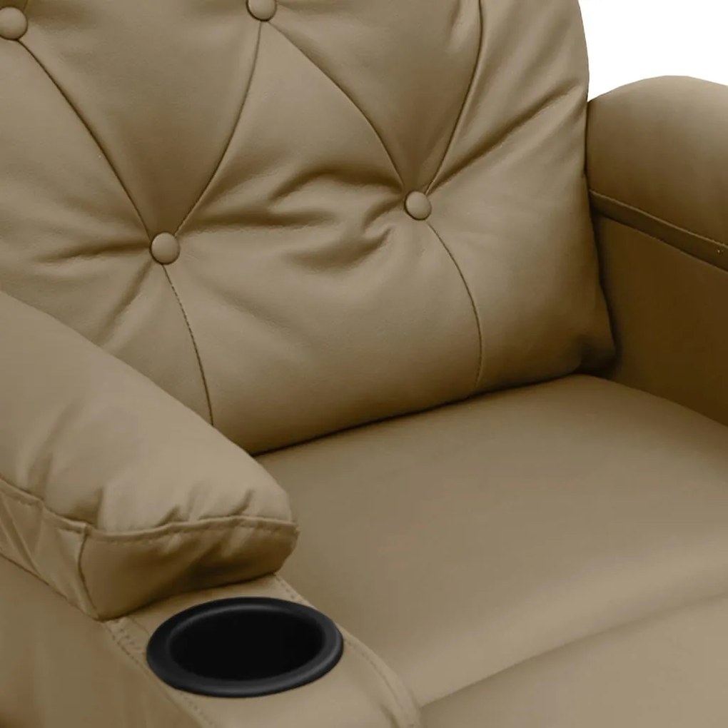 Polohovací křeslo cappuccino umělá kůže 339124