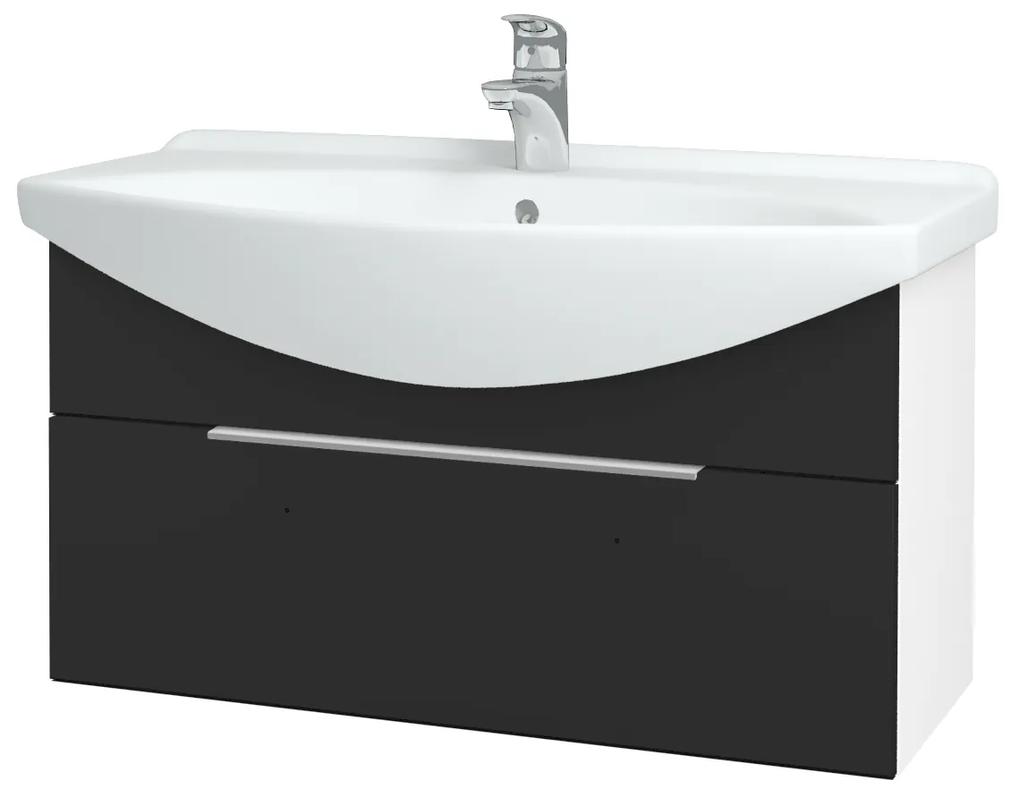 Dřevojas Koupelnová skříň TAKE IT SZZ 85 Varianta: N01 Bílá lesk / Úchytka T07 / D01 Beton