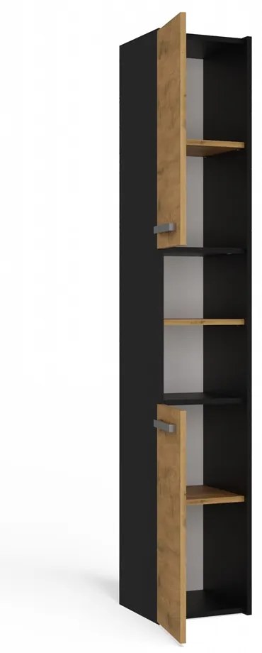 Koupelnová skříňka S30 Antracit + dub artisan