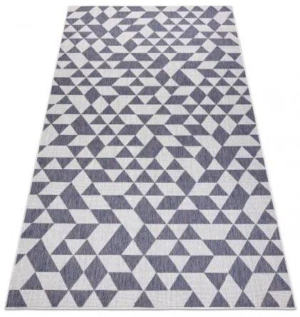 Dywany Luszczow Kusový koberec SISAL SION Geometrický, Trojúhelníky 22373 ecru / modrý / růžový Rozměr koberce: 160 x 220 cm