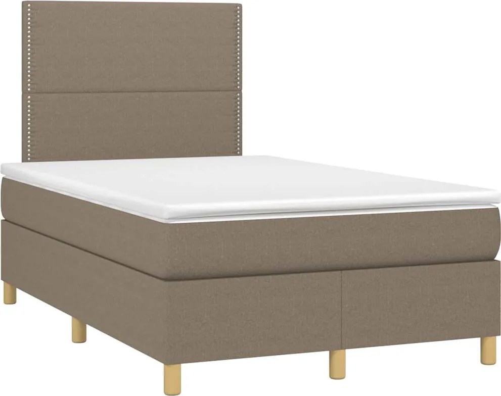 Box spring postel s matrací a LED taupe 120x190 cm textil 3270243
