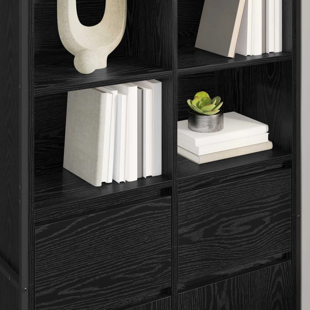 Servírovací skříň Černý dub 81 x 36 x 150.5 cm Kompozitní dřevo 3403034