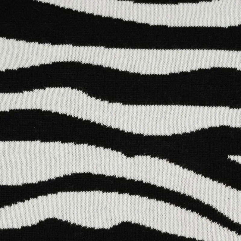 SCANquilt pletený povlak DESIGN zebra černosmetanová 45 x 45 cm
