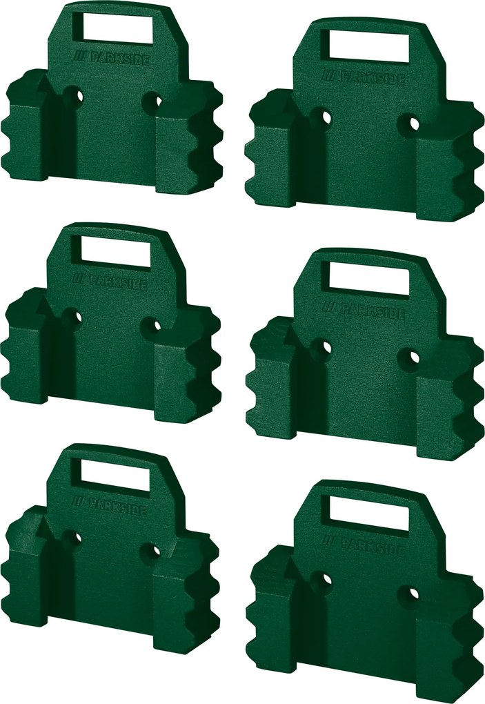 Parkside® Sada nástěnných držáků X 20 V Team (sada jednotlivých držáků, 6dílná)