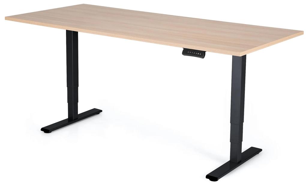 Polohovatelný stůl Liftor 3segmentové nohy černé,   deska 1800 x 800 x 25 mm dub sorano
