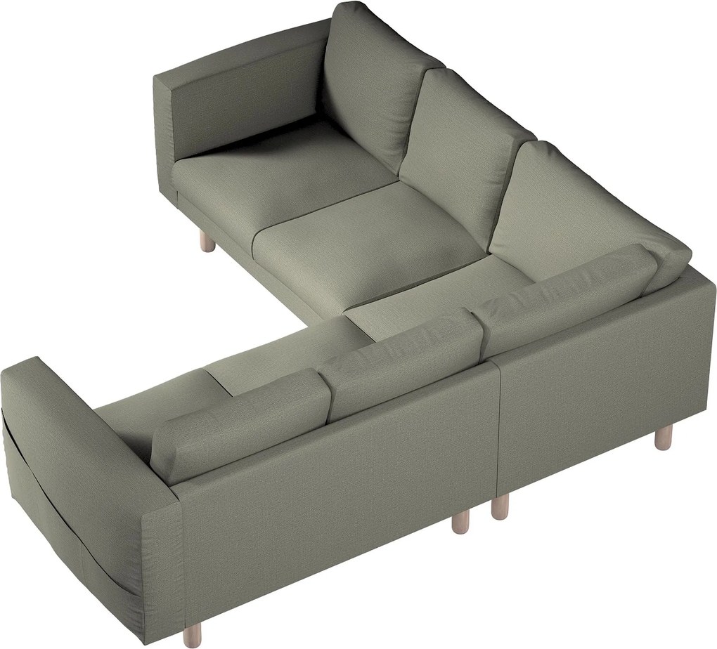 Potah na pohovku IKEA Norsborg rohová 4-místná barva šedá látka pletený vzor