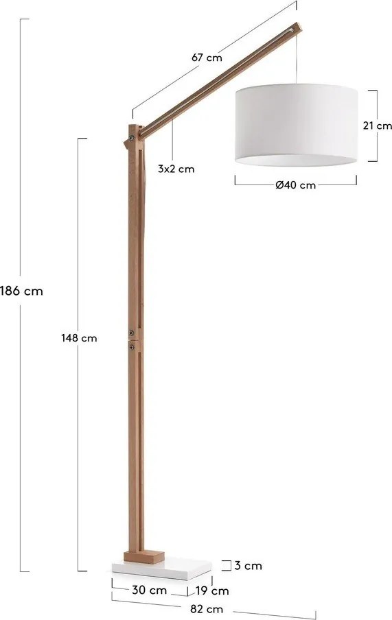 Volně stojící lampa Kave Home Izaar