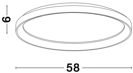 Moderní stropní svítidlo Pertino 58 2700K černé