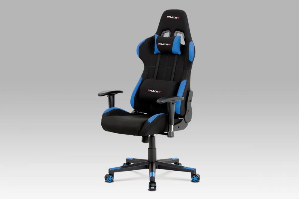 Kancelářská židle KA-F02 BLUE modrá / černá Autronic
