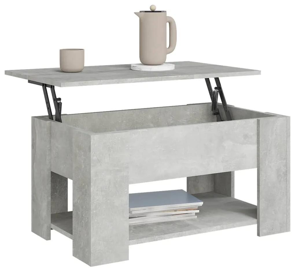 Konferenční stolek betonově šedý 79x49x41 cm kompozitní dřevo - Default Title