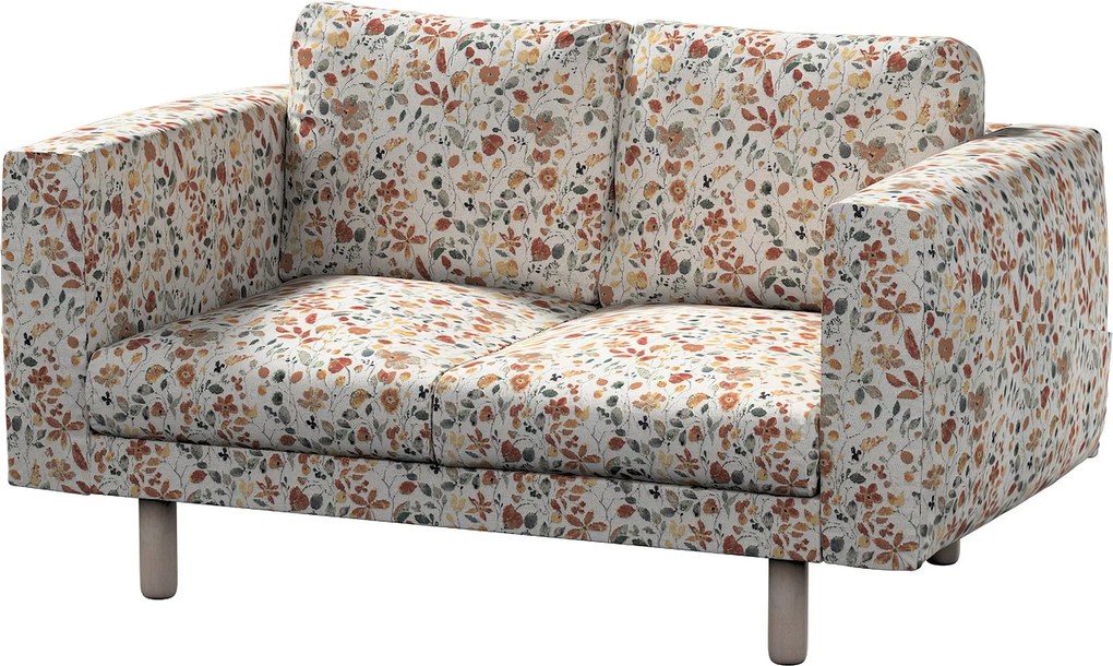 Potah na pohovku IKEA Norsborg 2-místná barva oranžová látka pletený vzor, vzorované