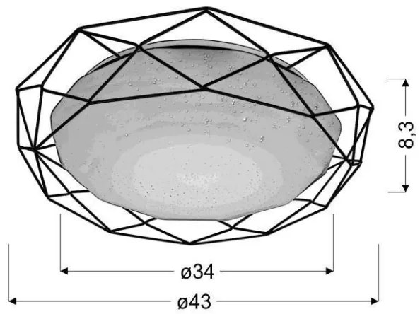 LED Stropní svítidlo SVEN LED/24/230V černá