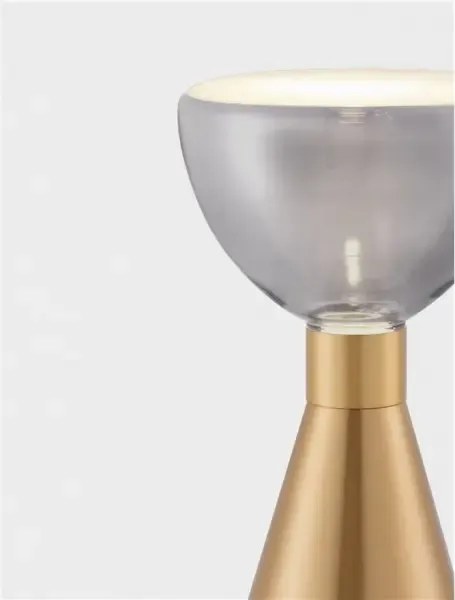 LED zlato-kouřová stolní lampa Voi