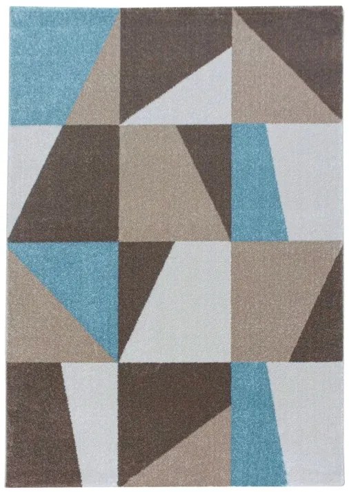 Ayyildiz, Kusový koberec Efor 3716 blue, 80x250, hnědá, obývací pokoj