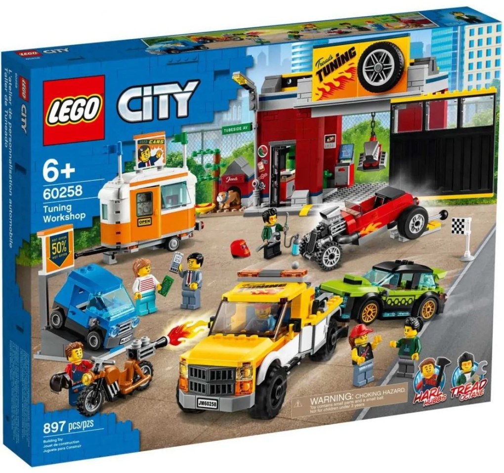 Lego stavebnice lego city nitro wheels 60258 tuningová dílna