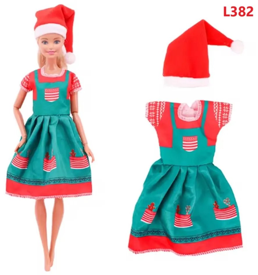 Vánoční oblečení pro panenky Barbie a Kena Varianta: L382