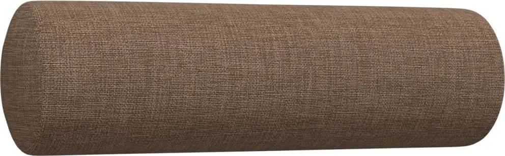 2dílná sedací souprava s polštáři hnědá textil 3278338