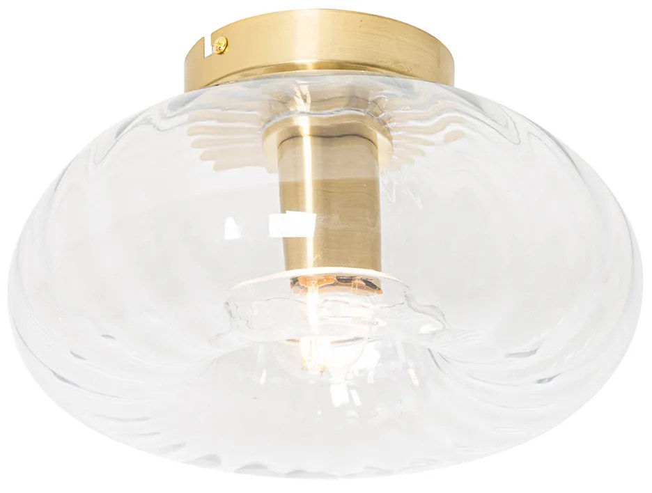 Smart plafondlamp goud met glas incl. Wifi P45 - Ayesha