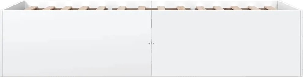 Rám postele bílý 100 x 200 cm kompozitní dřevo 3280958