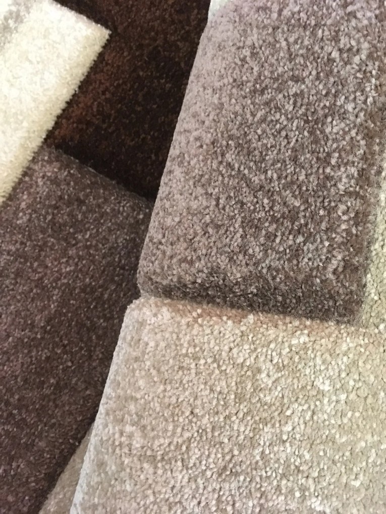 Spoltex, Kusový koberec Cascada Plus beige 6081, 120x170, hnědá, obývací pokoj