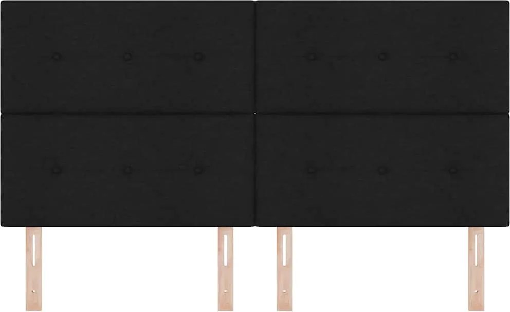 Výškově nastavitelné čelo postele s čelo Černý 180 cm textil 3337849