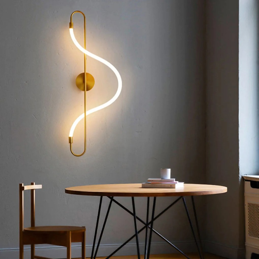 Toolight, LED nástěnné svítidlo 25W APP858-W Long Gold, zlatá, OSW-03995