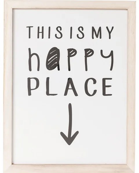 Obraz s rámem My Happy Place 50×38 cm