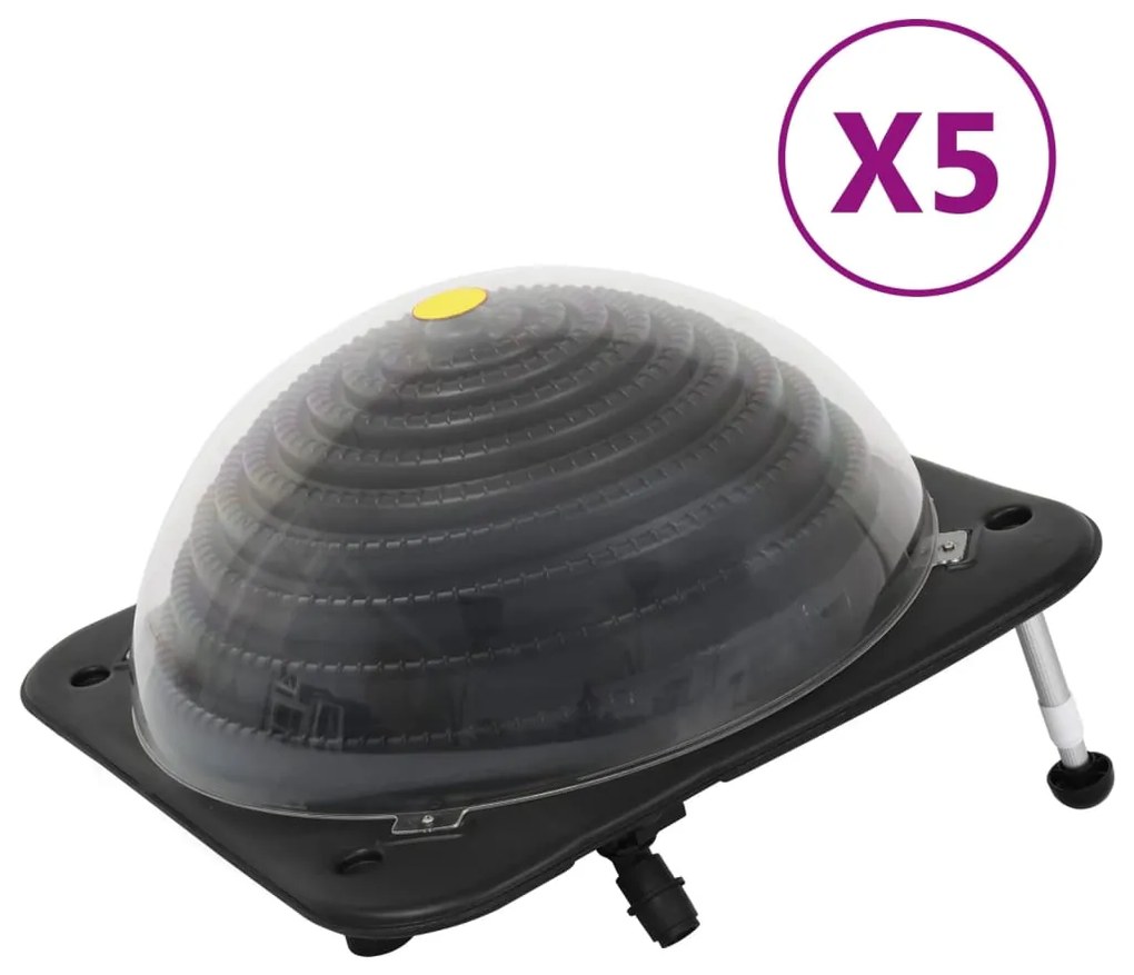 Solární ohřívače bazénu 5 ks 75 x 75 x 36 cm HDPE hliník 3079665