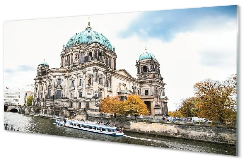 Obraz na skle Německo Berlin Cathedral River 100x50 cm