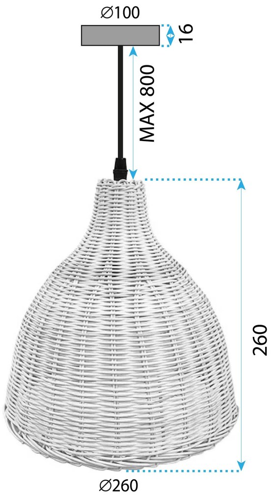 Toolight Natural, stropní svítidlo 1xE27 APP1645-1CP, přírodní hnědá, OSW-05113