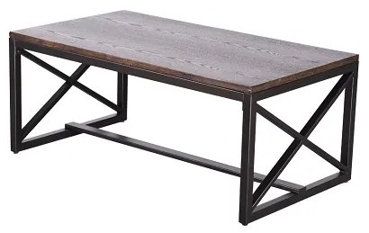 Konferenční stolek, ořech/černá, EBAN 0000191488 Tempo Kondela