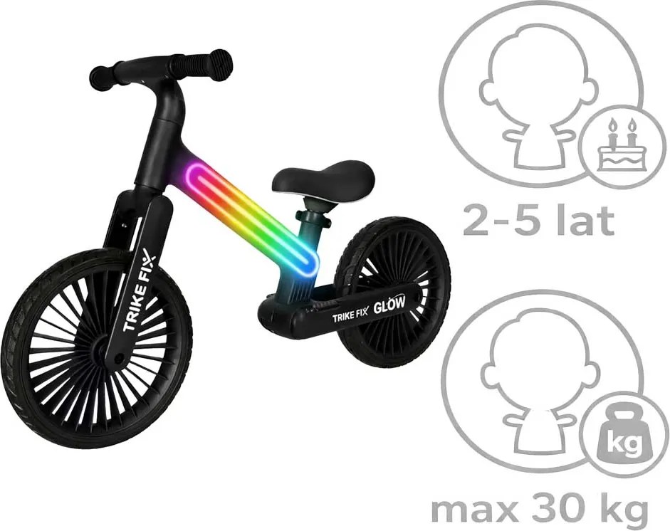 Creative Corner Trike Fix Glow LED cross-country bike černá