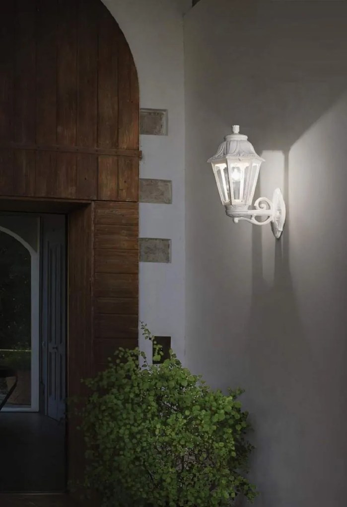ILUX 120423 Venkovní nástěnné svítidlo Ideal Lux Anna AP1 big bianco 120423 bílé IP44 - IDEALLUX