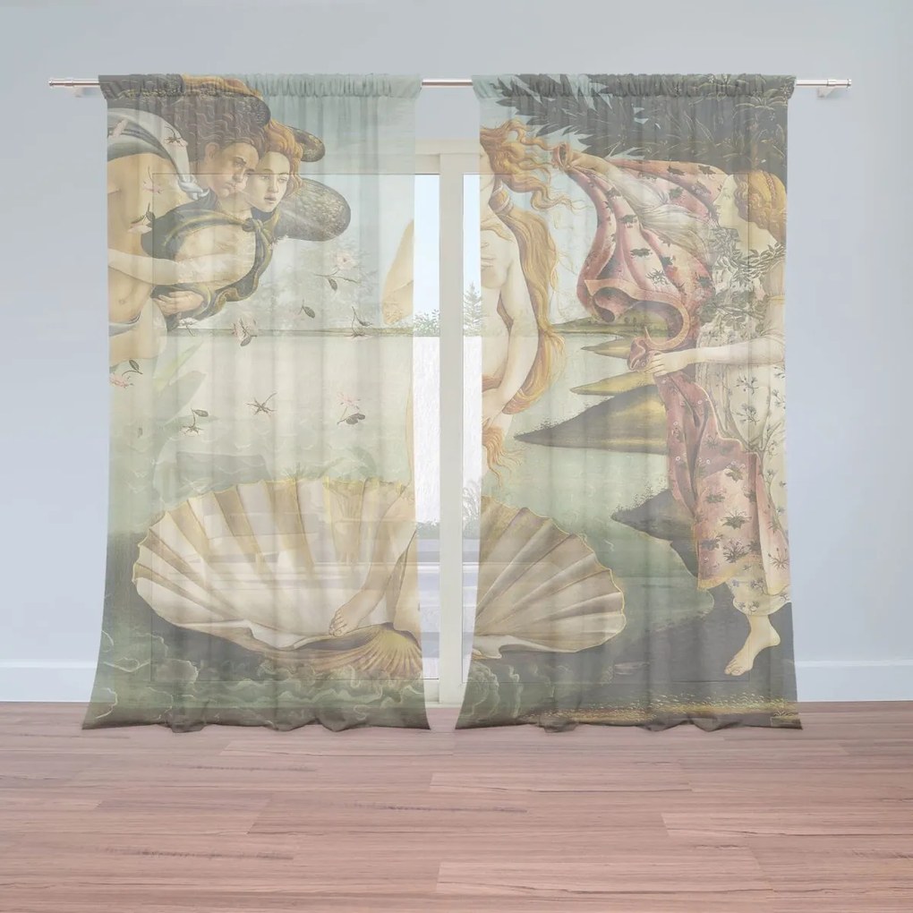 Sablio Záclony Zrození Venuše - Sandro Botticelli: 2ks 150x250cm