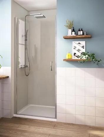 ROSS ALORE  90x190cm -  jednokřídlé sprchové dveře 86-91cm Výplň: čiré