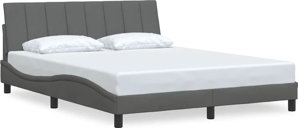 Rám postele bez matrace Hanko tmavě šedý 160 x 200 cm textil 3310399