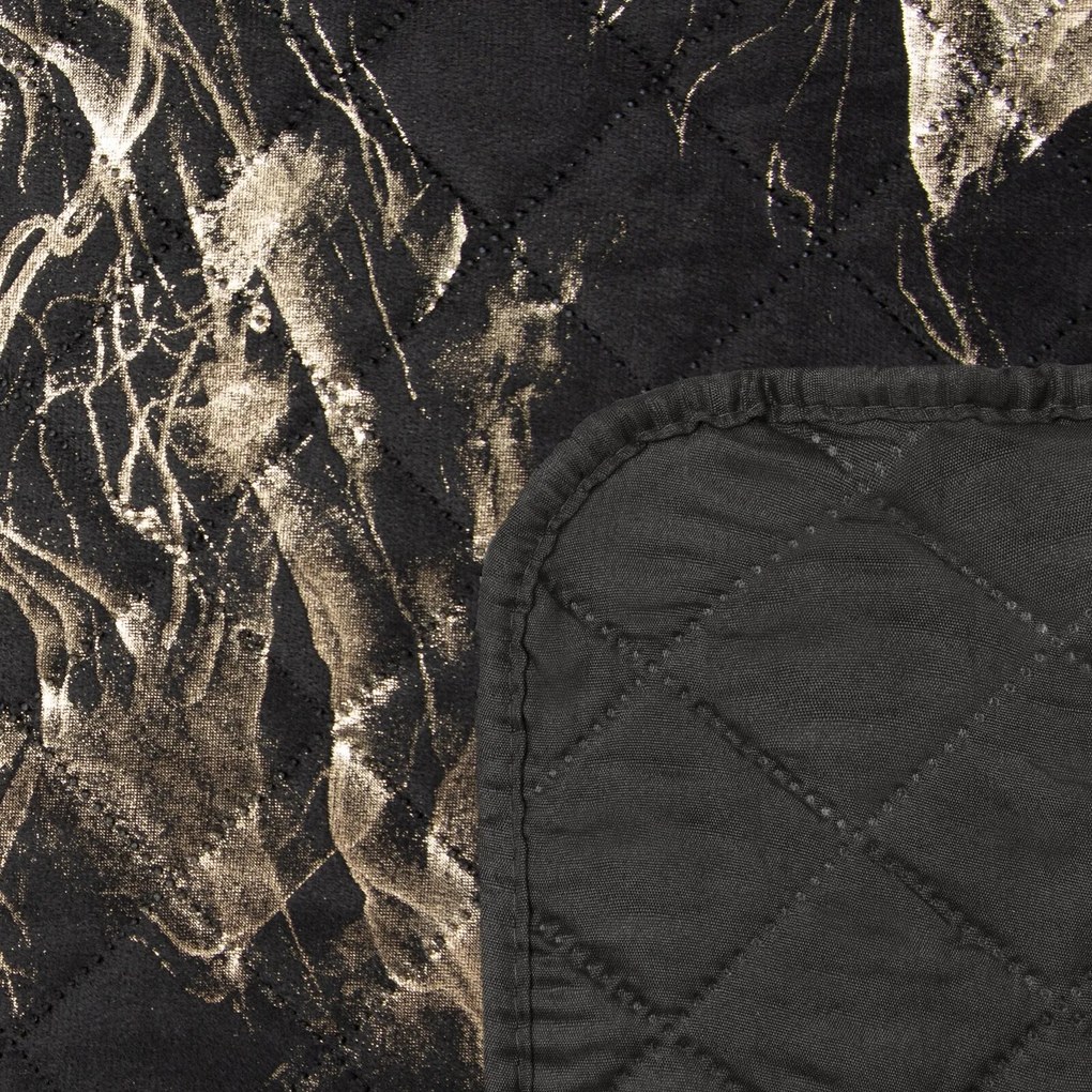 PŘEHOZ NA POSTEL LUIZ6 220X240 CM ČERNÝ