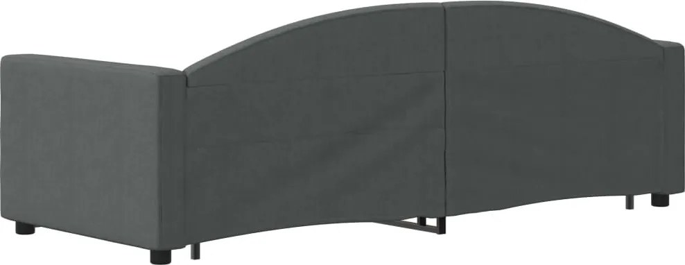 Válenda s přistýlkou tmavě šedá 80 x 200 cm textil 3197184