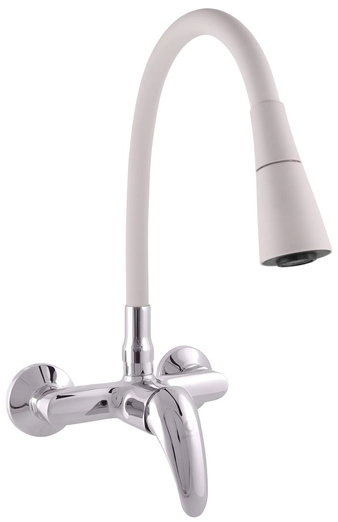 Slezák - RAV Umyvadlová/dřezová baterie s flexibilním ramínkem SÁZAVA - SAx02.x/13S, Šedá/chrom Rozteč připojení (mm): 100, Typ ovládací páky: Ovládací páka č.: 0 - (SA002.0/13S)