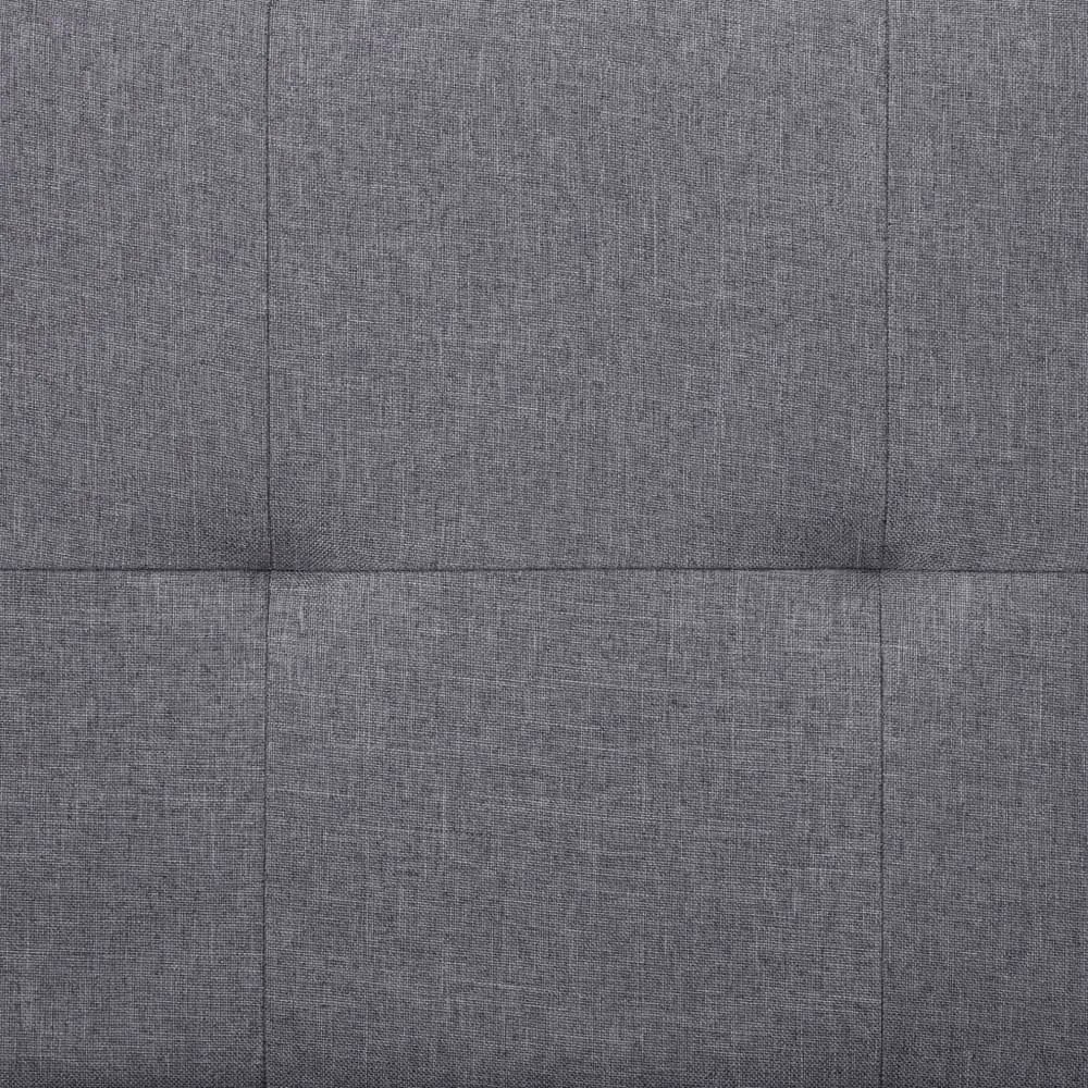 Petromila Rozkládací pohovka se 2 polštáři světle šedá polyester