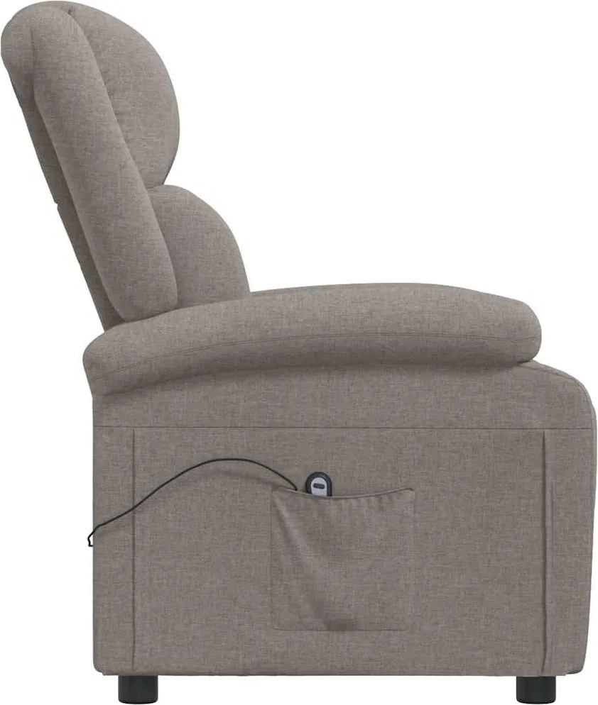 Elektrické polohovací křeslo taupe textil 3098360