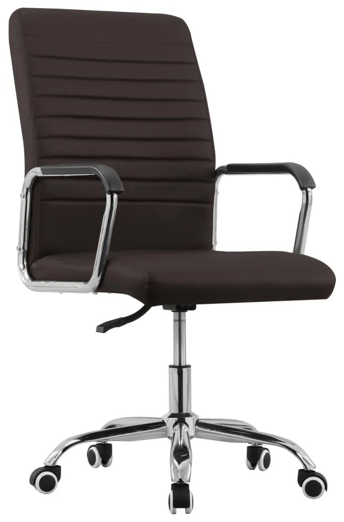 20477 vidaXL Otočná kancelářská židle hnědá textil