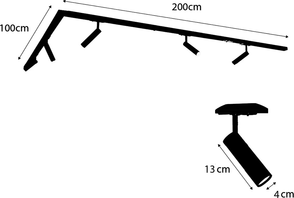 Moderní kolejnicový systém s 5 reflektory tmavě bronzový 1-fázový GU10 35mm - Iconic Jeana Luxe
