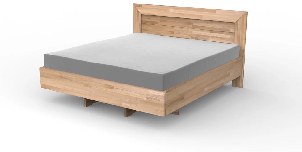 Masivní postel PERSEA - Solwo Design Dřevo a odstín oleje: BUK Cink - Olej odstín BO103, Rozměr spací plochy: 180x200