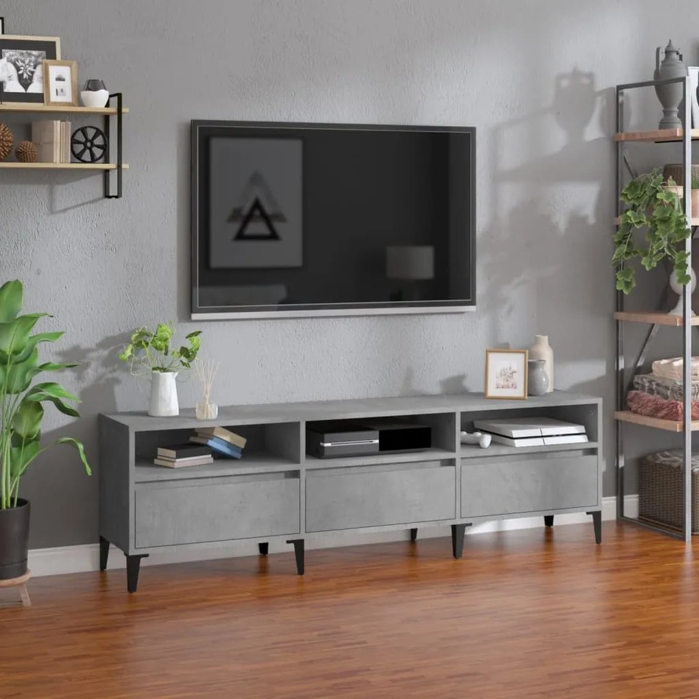 TV skříňka betonově šedá 150 x 30 x 44,5 cm kompozitní dřevo
