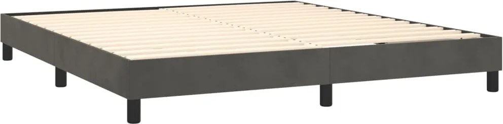 Box spring postel s matrací tmavě šedá 160x200 cm samet 3141492