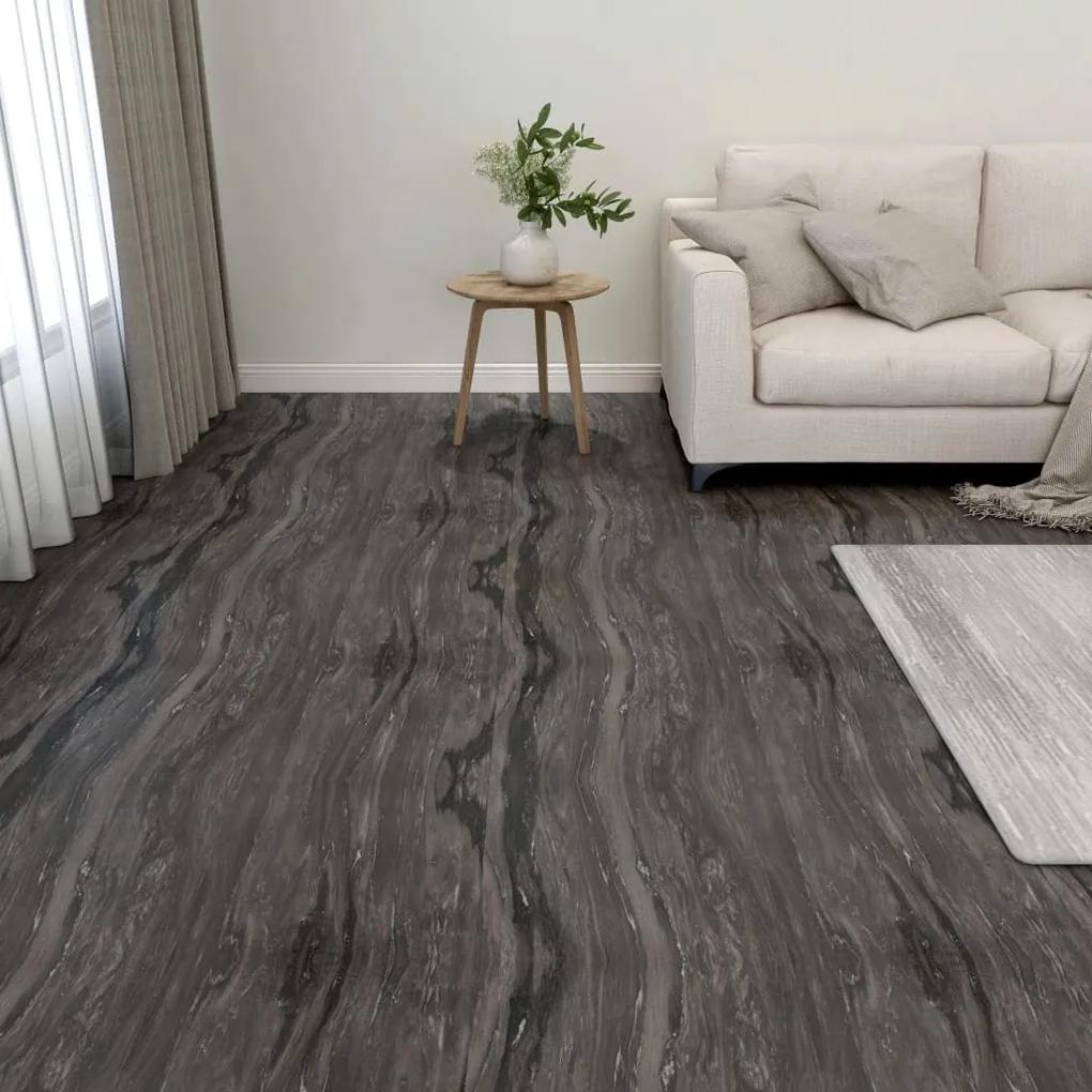 Samolepicí podlahové desky 20 ks PVC 1,86 m² tmavě šedé
