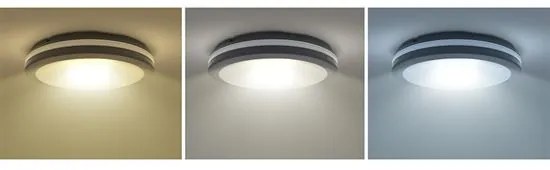 SOLIGHT LED přisazené svítidlo 36-40-44W | 3740lm |CCT 3000-4000-6500K | IP65, černé