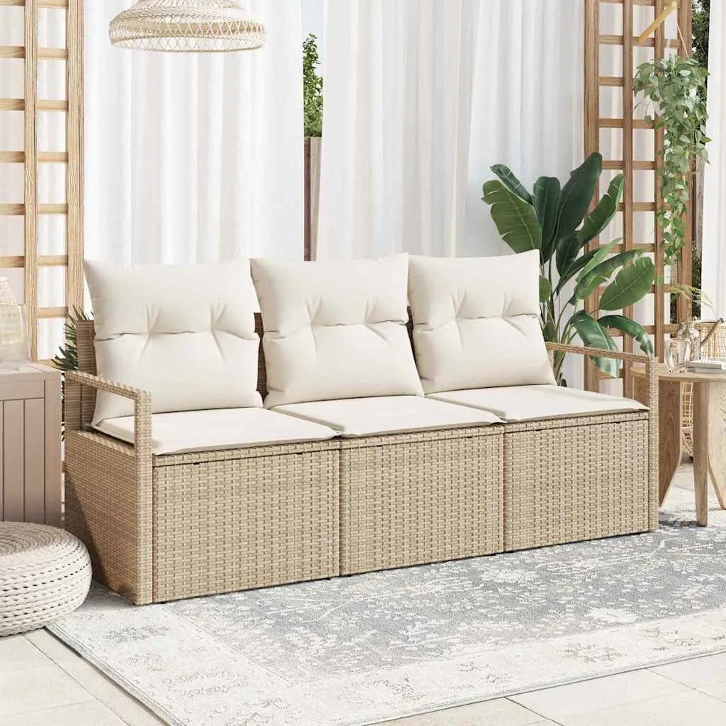 Set pohovek 3 ks Béžová polyratan 3346241
