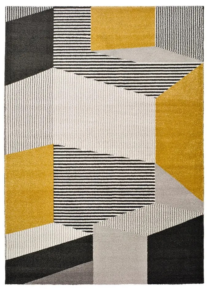 Šedo-žlutý koberec Universal Elle, 160 x 230 cm